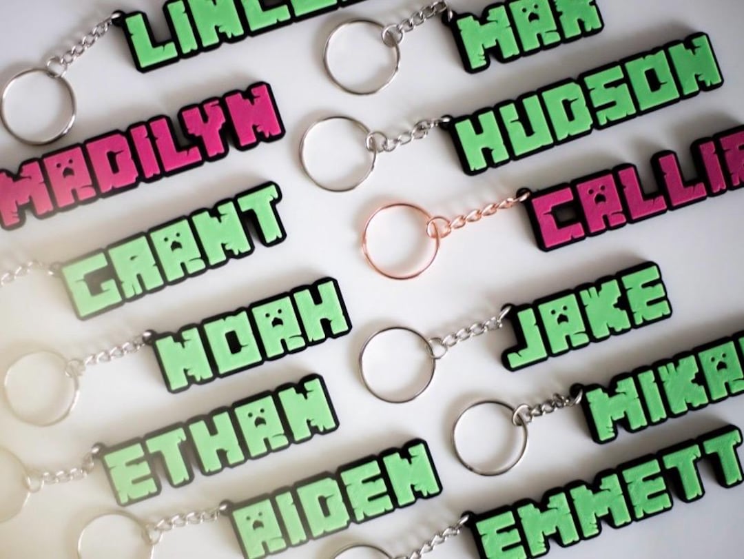 Custom 3D Printed Name Keychain: Personalized Bag Tag - Etsy