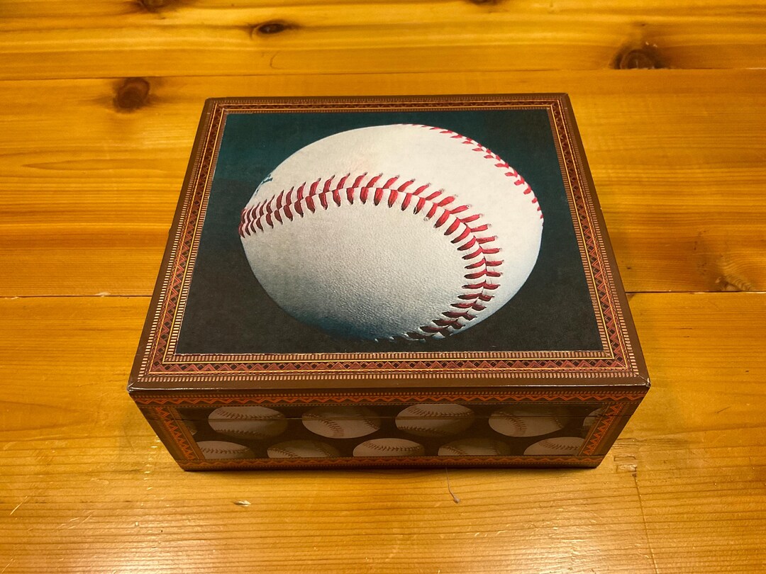 Baseball Themed Custom Solid Wood Memory,stash,display,storage,keepsake ...
