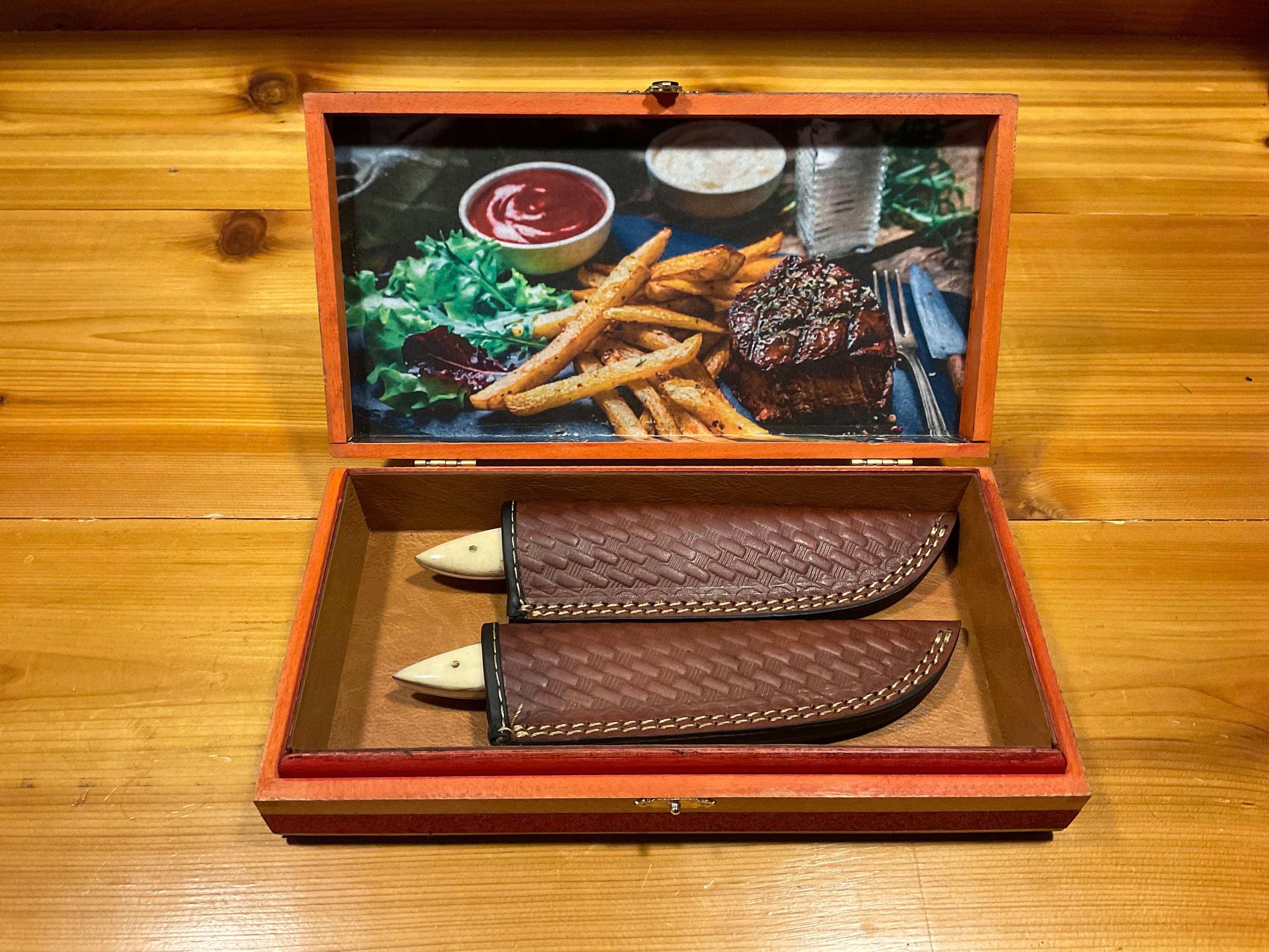Steak Knife Custom Wood Cigar Stash,memory, Keepsake,display, Storage ...