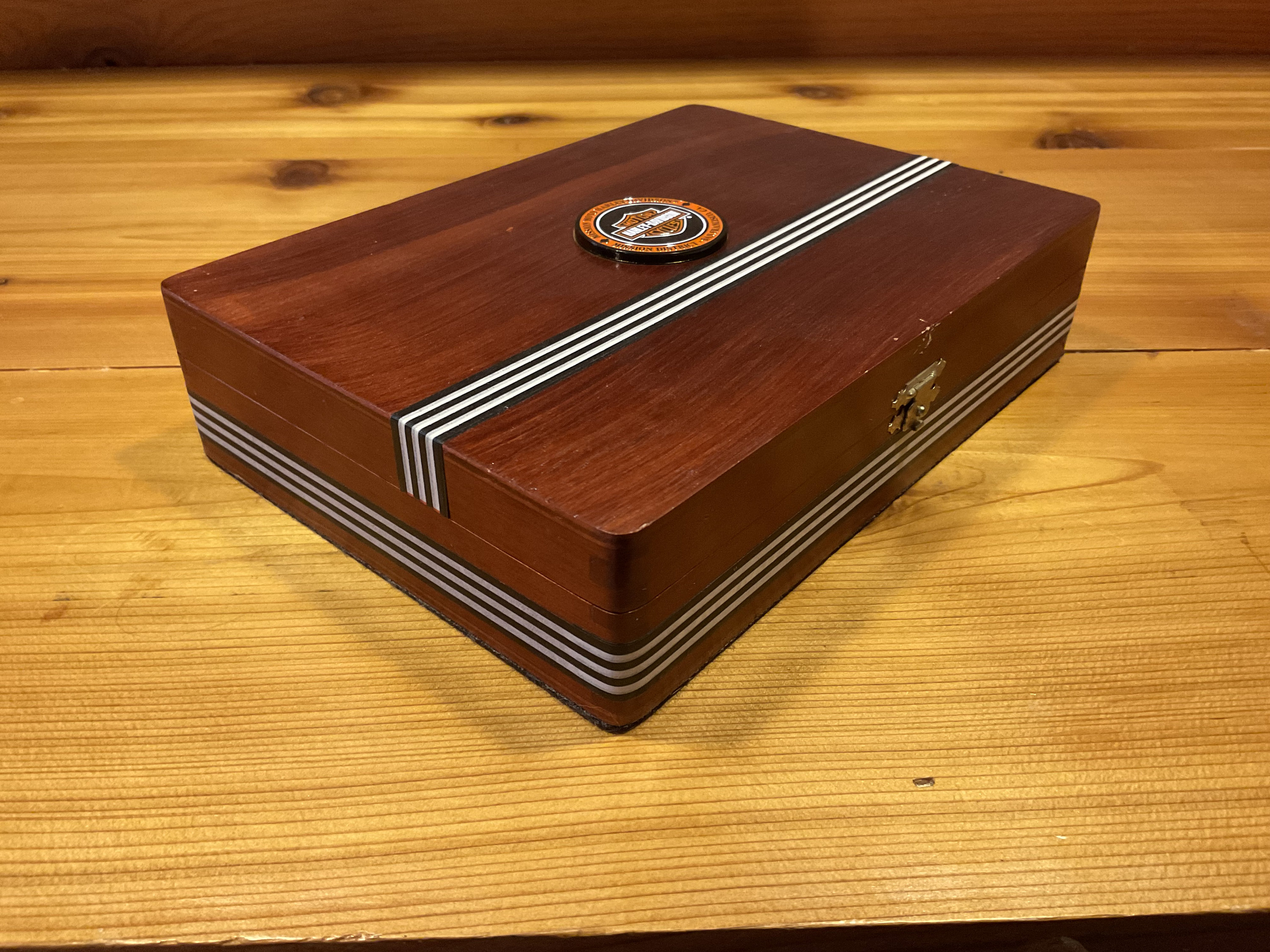 Harley Time Solid Wood Custom Cigar Storage Keepsake Memory Box With ...