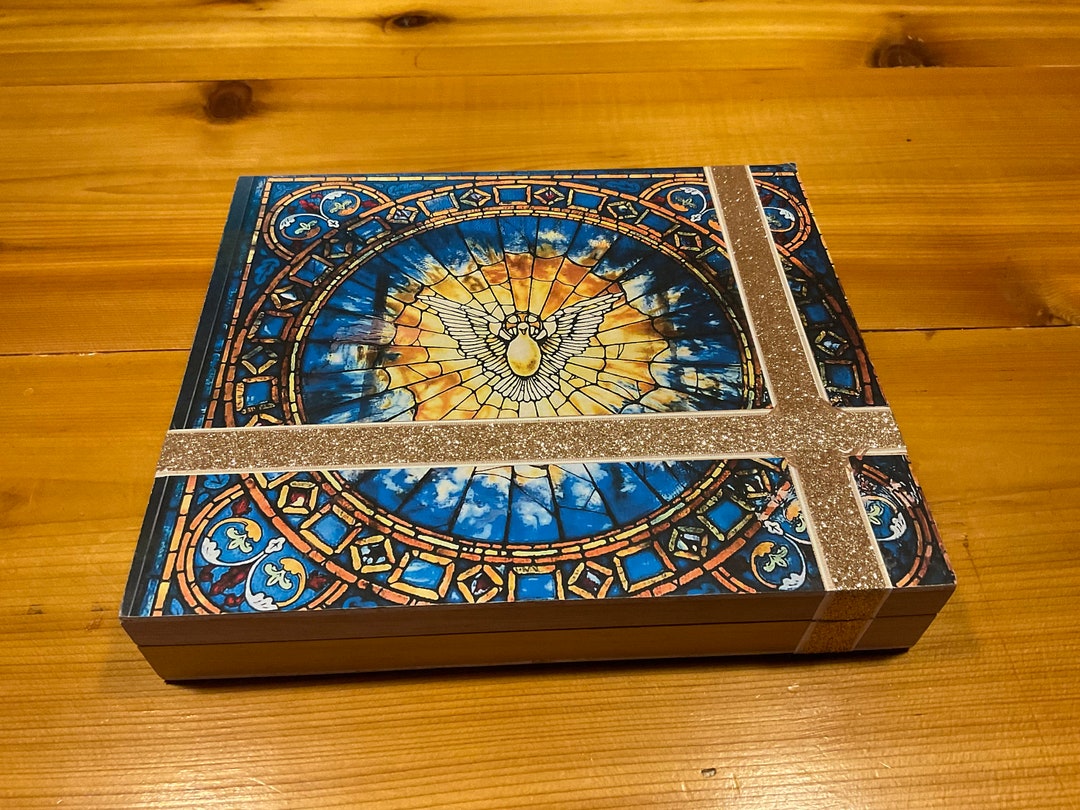 Solid Wood Custom Cigar Storage Keepsake Memory Christian Themed Box ...