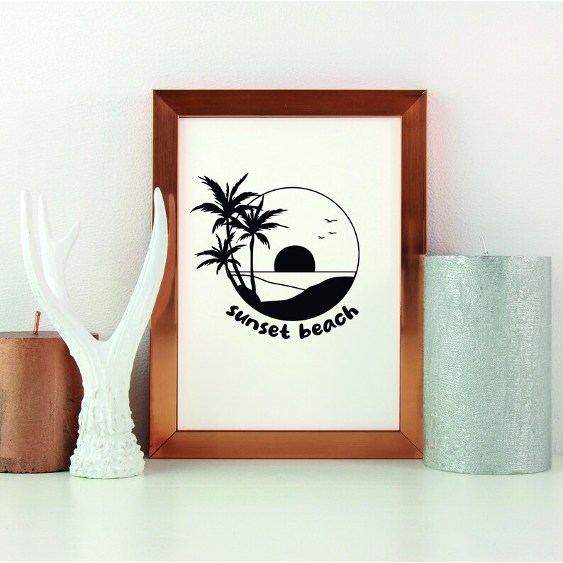 Sunset Beach SVG , Instant Digital Download - Svg, Dwg, Png,pdf,jpeg,ai ...