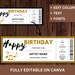 Birthday Gift Concert Ticket Template Printable Gift Voucher ...