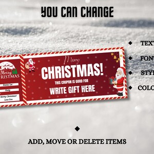 Christmas Coupon Template I Editable Canva Template, Printable ...