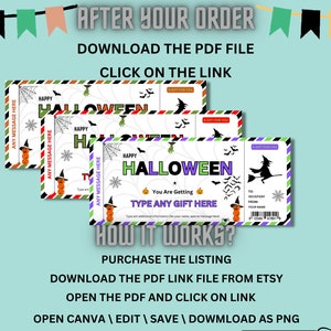 Editable Halloween Gift Template, Halloween Party, Halloween Birthday ...
