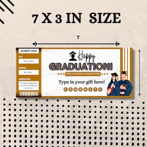 Printable Graduation Coupon. Graduation Gifts. Editable Coupons ...