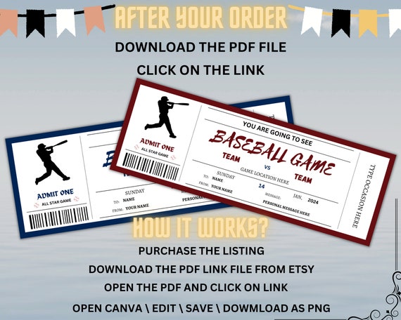 Baseball Ticket Template Printable