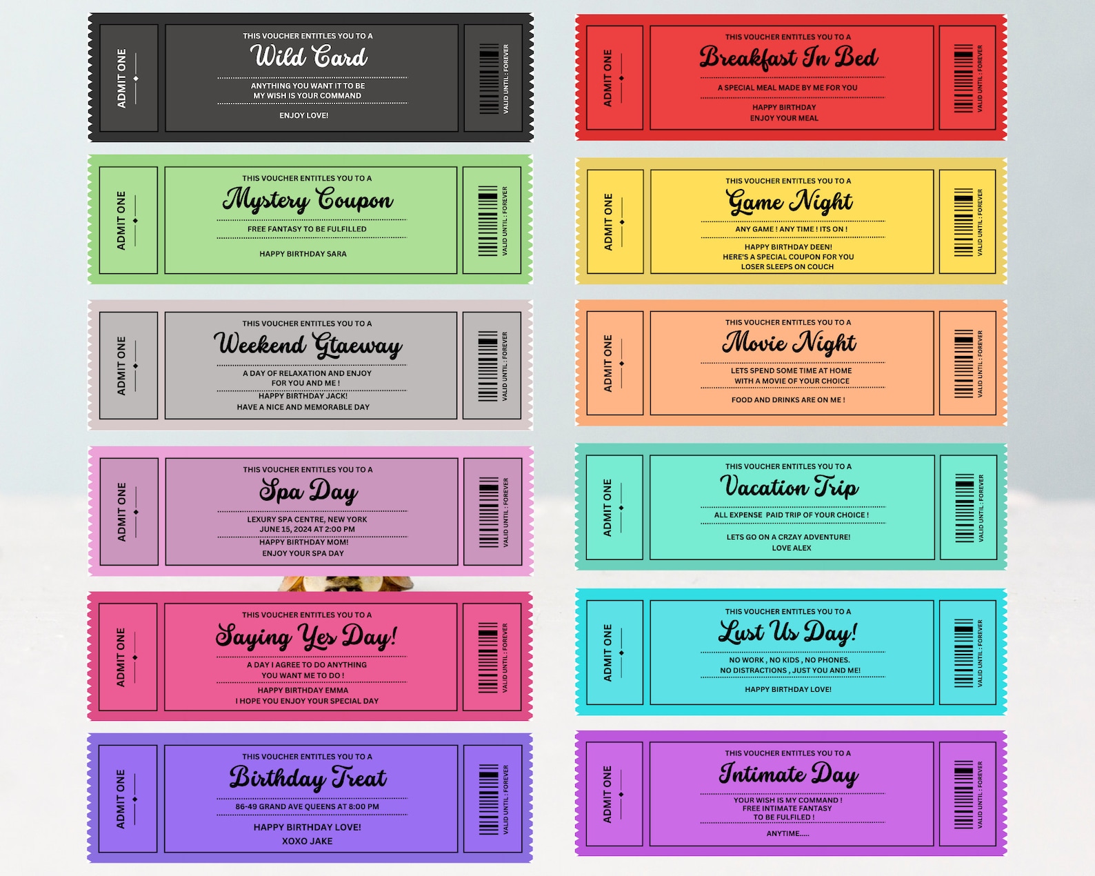 Editable Birthday Voucher Template Bundle, Surprise Birthday Gift ...