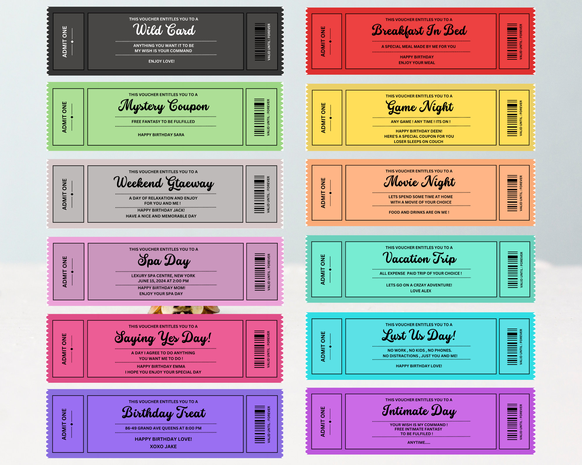 Editable Birthday Voucher Template Bundle, Surprise Birthday Gift ...