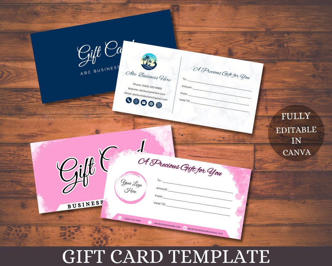 Editable Gift Certificate Template, Gift Certificate Template, Modern ...
