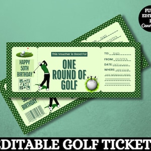 Golf Ticket, Surprise Golf Ticket Gift, Surprise Trip, Gift Voucher ...