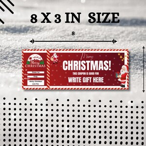 Christmas Coupon Template I Editable Canva Template, Printable ...