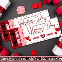 Valentine's Day Sweetheart Dance Flyer Editable Template, Valentines ...