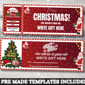 Christmas Coupon Template I Editable Canva Template, Printable ...