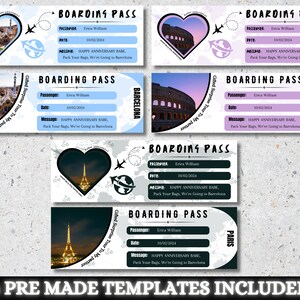 Personalised Surprise Boarding Pass | Surprise Holiday | Reveal ...