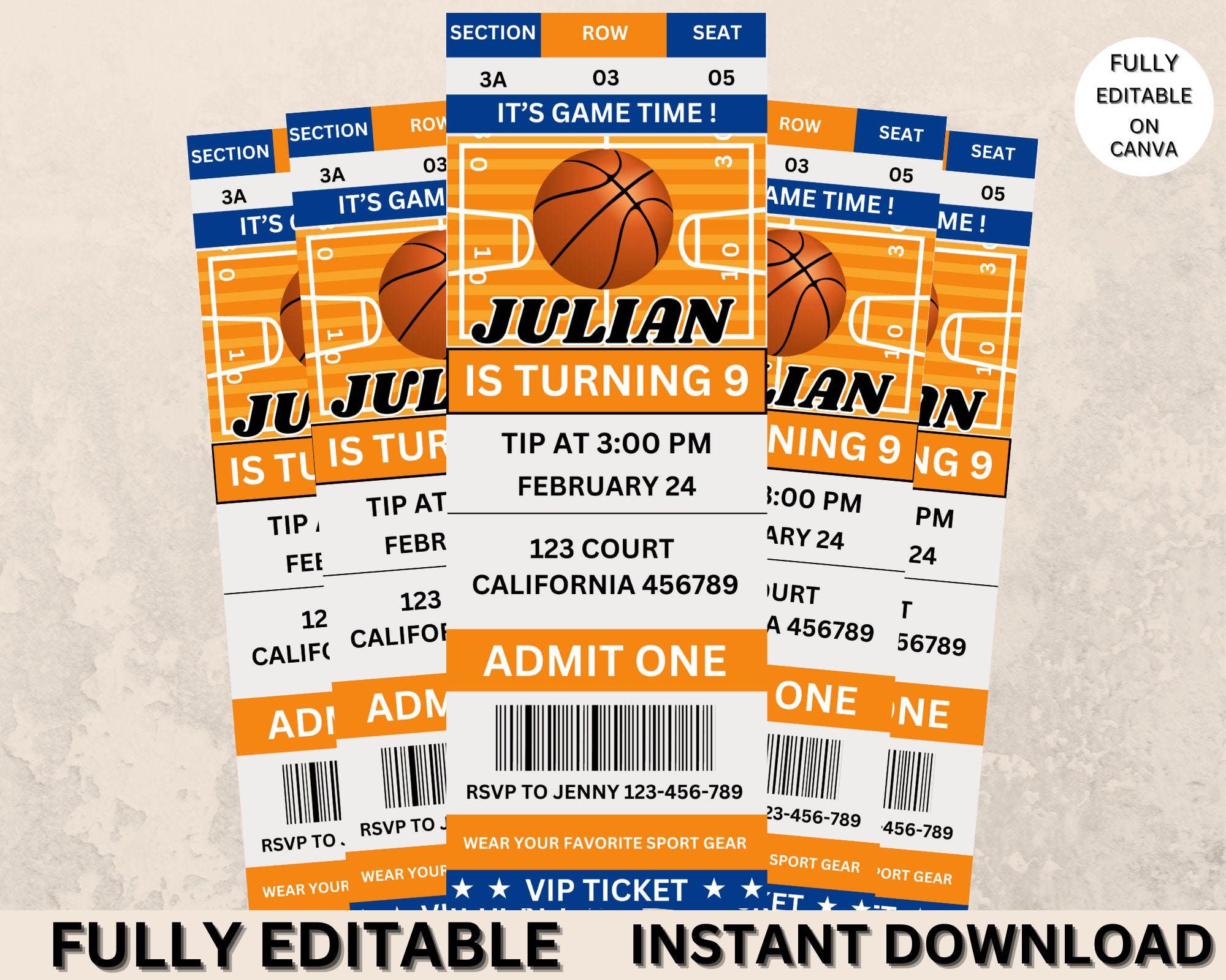 Basketball Ticket Stub Template