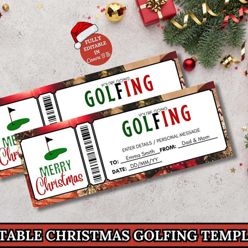 Golf Round Christmas - Etsy UK