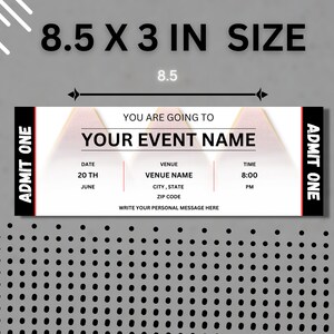 Event Ticket Template, EDITABLE DIY Event Printable, Surprise Getaway, Invitation, Christmas ...