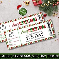 Yes Day Ticket, Kids Best Day Ever Souvenir, Yes Day Gift Certificate ...