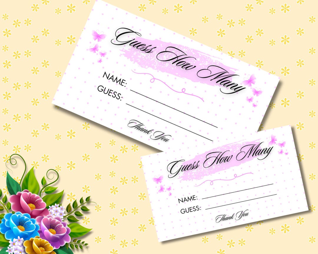 Guessing Game Cards - Guess How Many Game Cards - Printable Guess Cards ...
