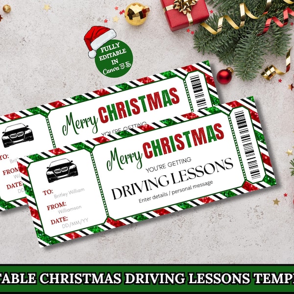 Printable Driving Lesson Voucher - Etsy UK