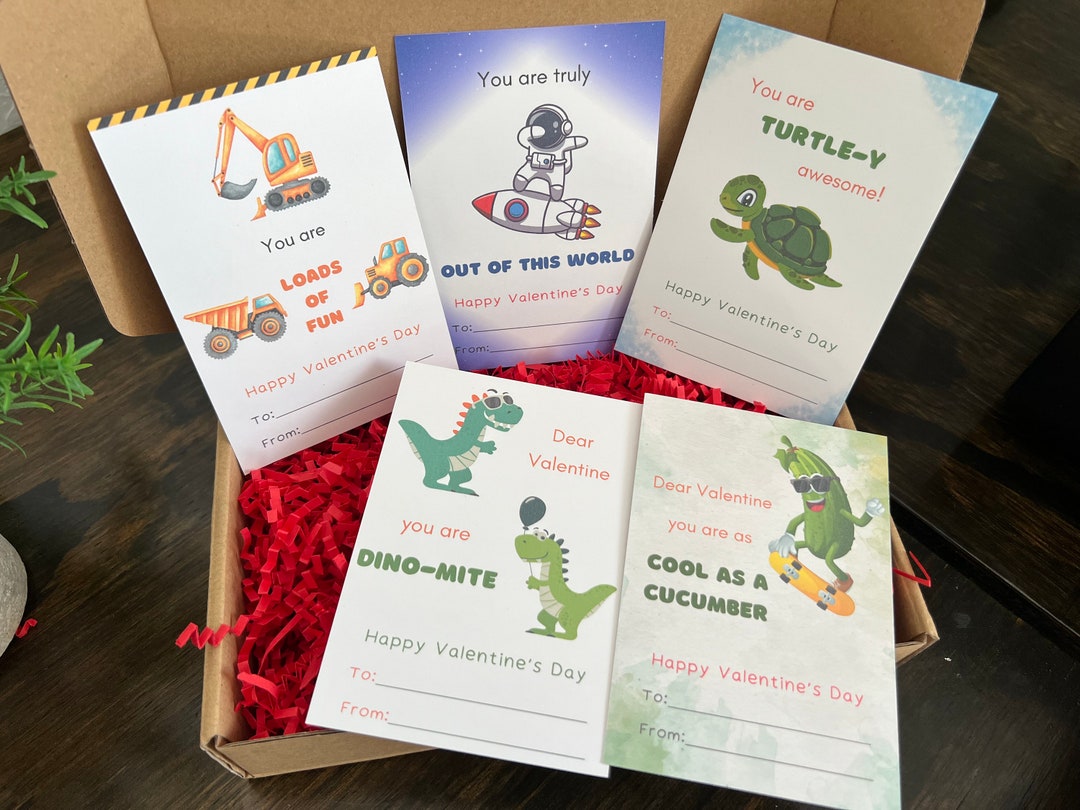 Assorted Kids Valentines Day Cards, Boys Valentines Day Cards ...