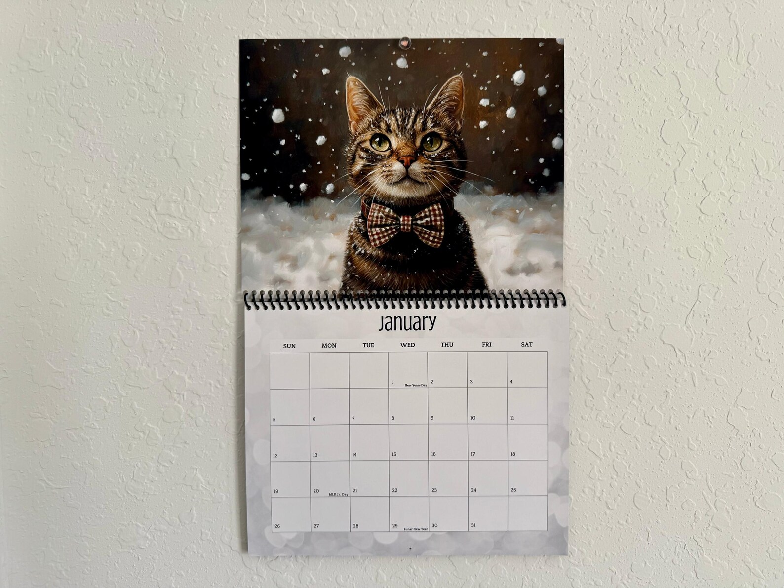 2025 Wall Calendar Cats With Bowties, Includes US Holidays and ...
