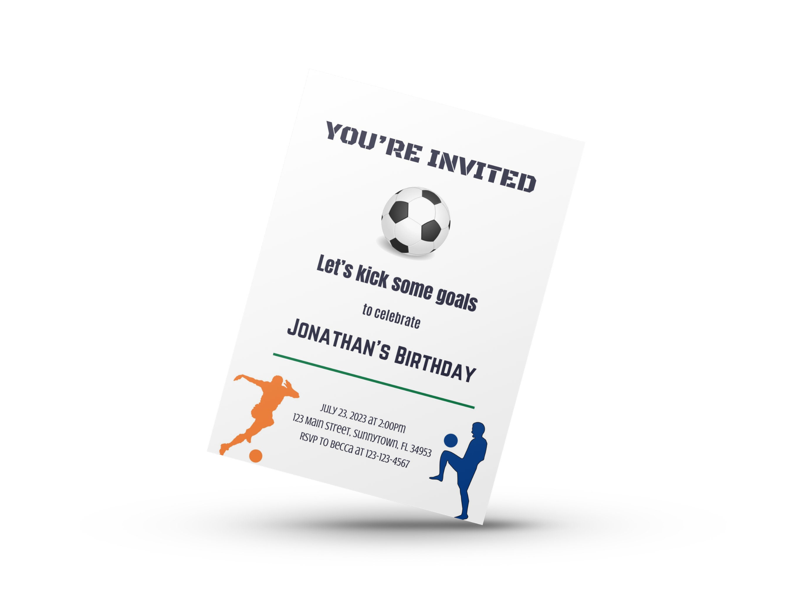 Editable Boys Soccer Birthday Invitation Template (digital Download) - Etsy