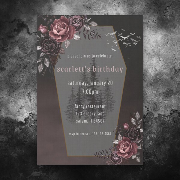 Coffin Invitation - Etsy Australia