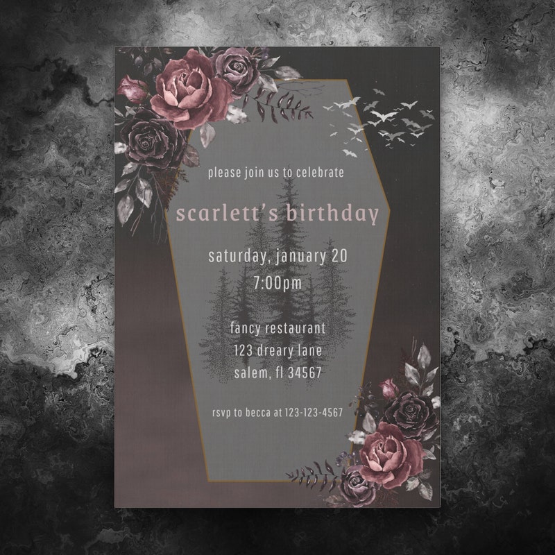 Coffin Invitation - Etsy Australia