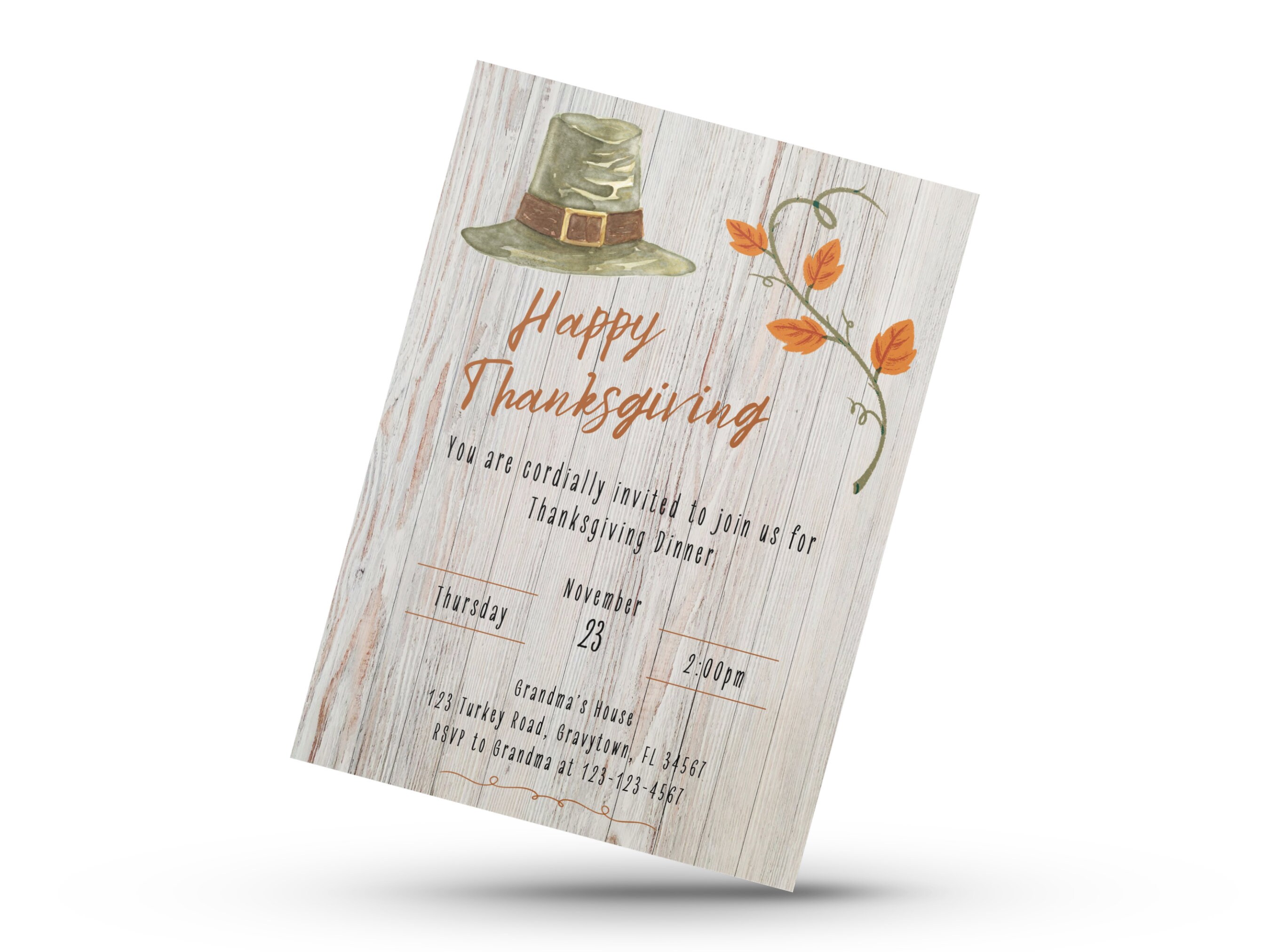 Editable Thanksgiving Invitation Template, Friendsgiving Invitation ...