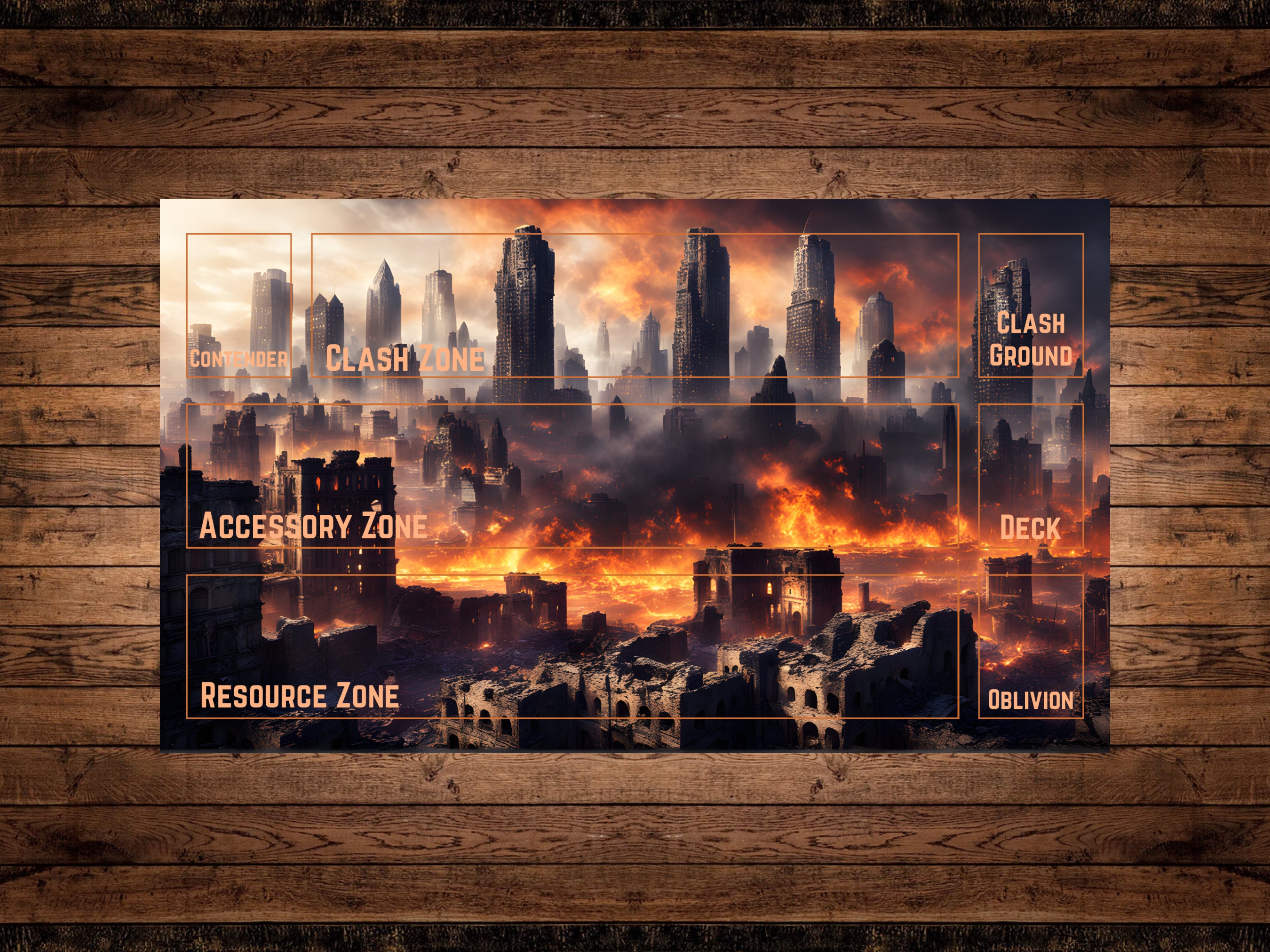 Digital Alpha Clash TCG Playmat Design - Ruined City (with and Without ...
