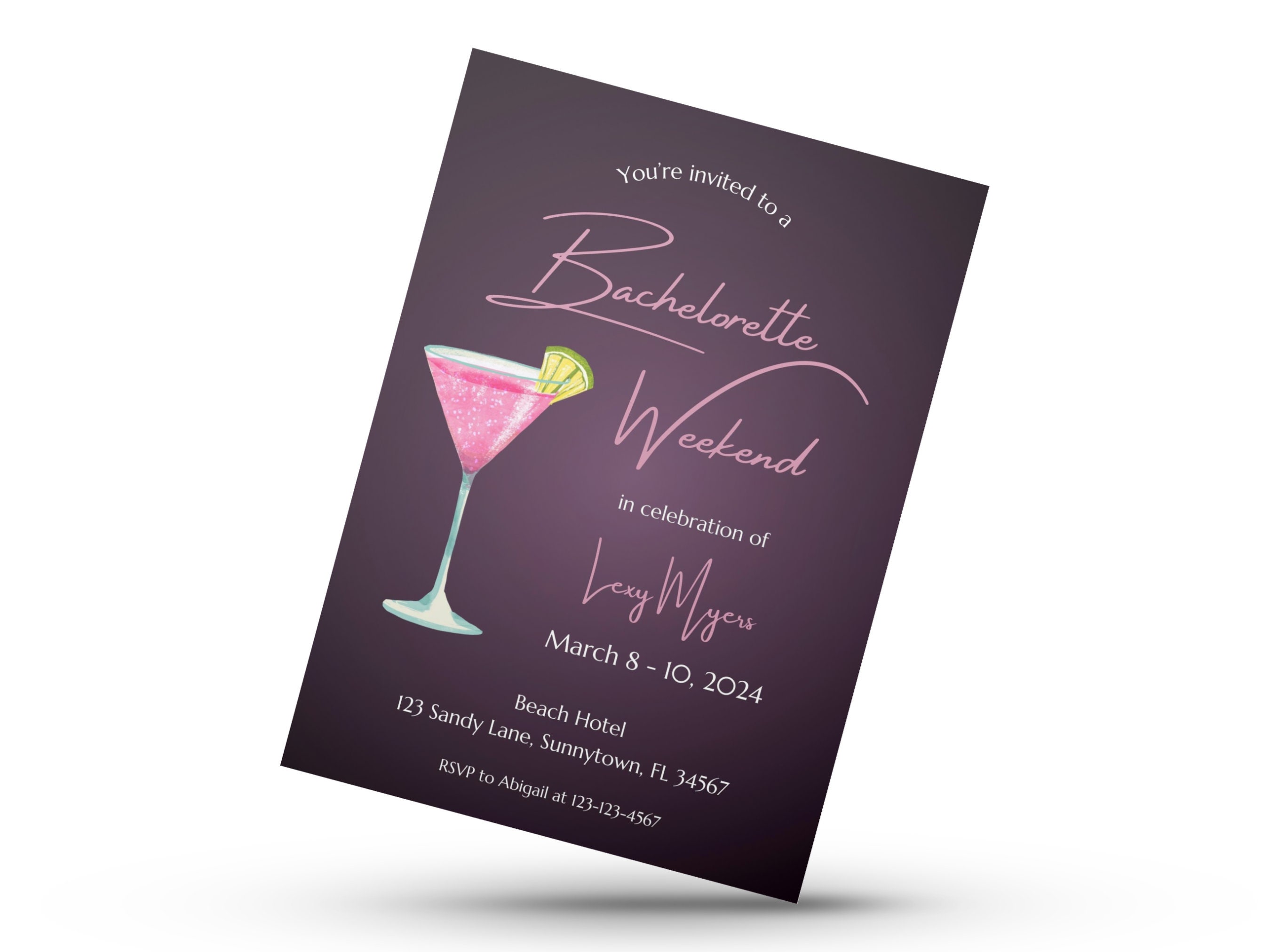 Editable Bachelorette Party Invitation Template, Girls Weekend ...