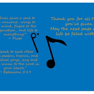 Music Symbols Retirement Card; Inspirational Quotes Blue Note - Etsy