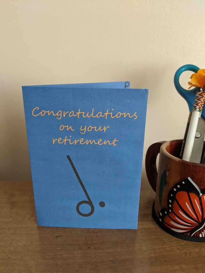 Music Symbols Retirement Card; Inspirational Quotes Blue Note - Etsy