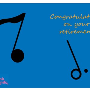 Music Symbols Retirement Card; Inspirational Quotes Blue Note - Etsy