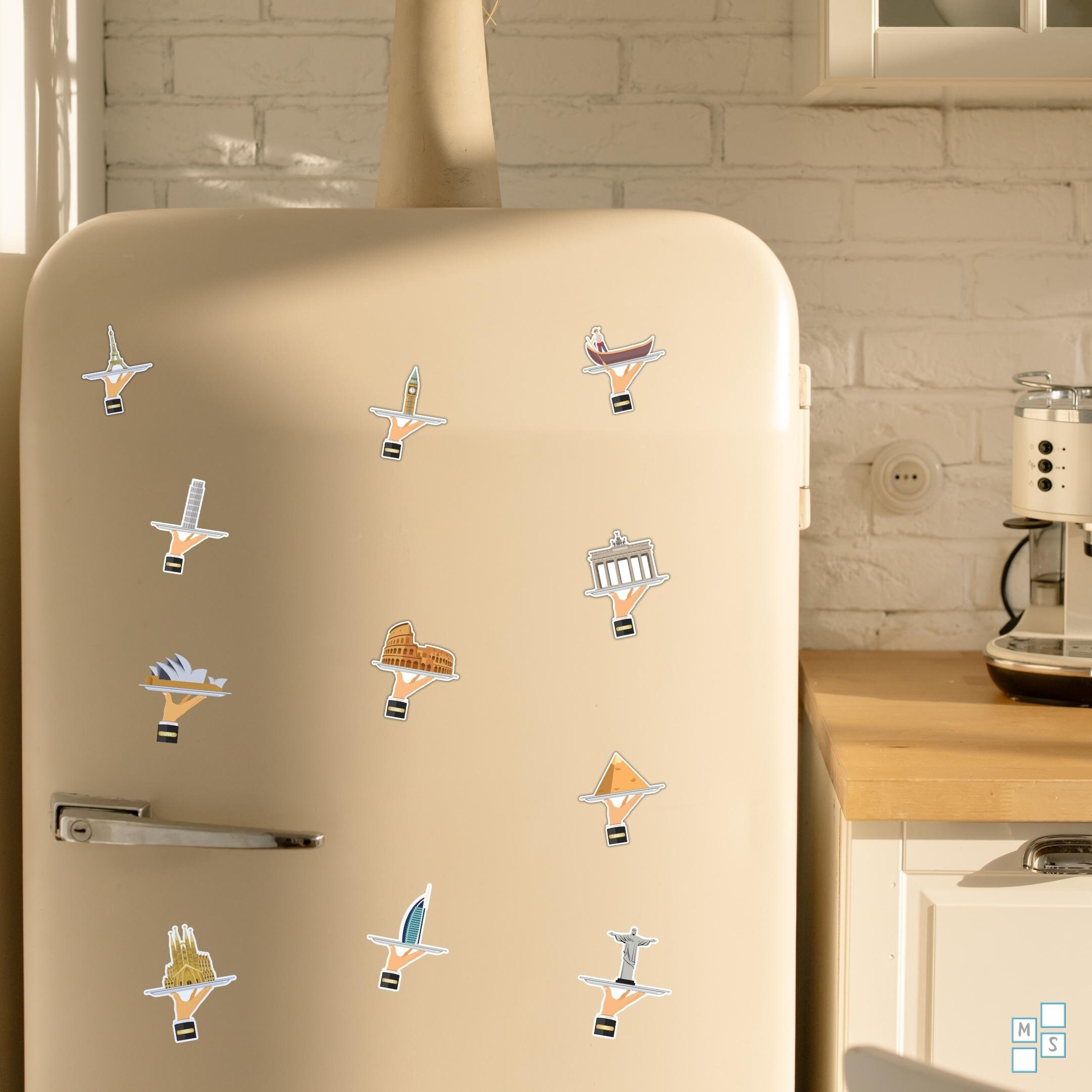 Digital Stickers,city Stickers, Printable Travel Stickers, Kitchen ...