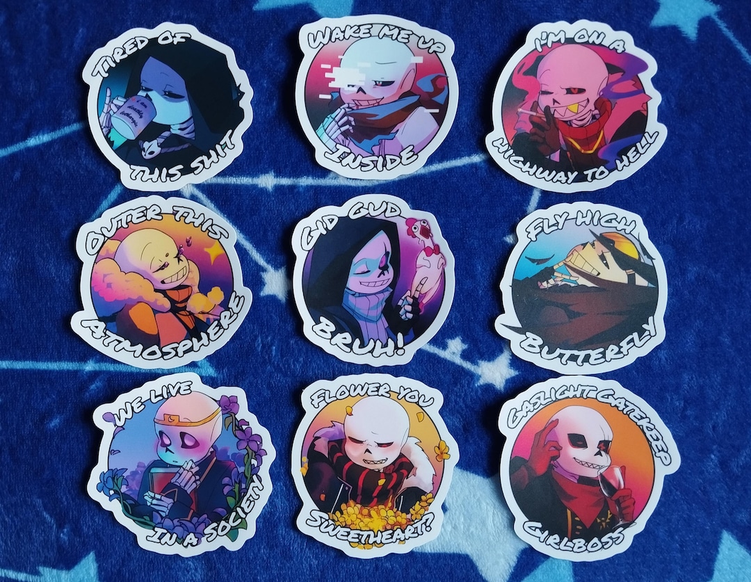 Undertale Multiverse- Other Sanses AU Meme Stickers - Die Cut Sticker ...