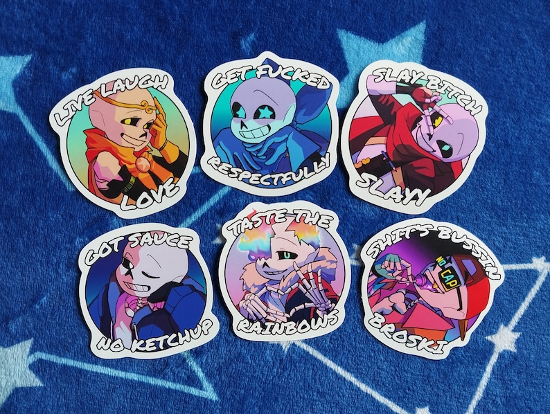 Undertale Multiverse-star Sanses Squad Meme Stickers Die Cut - Etsy ...