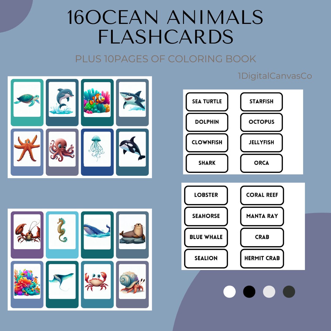 Print Flash Cards for Kids. Make a Splash With Learning: Dive Into ...