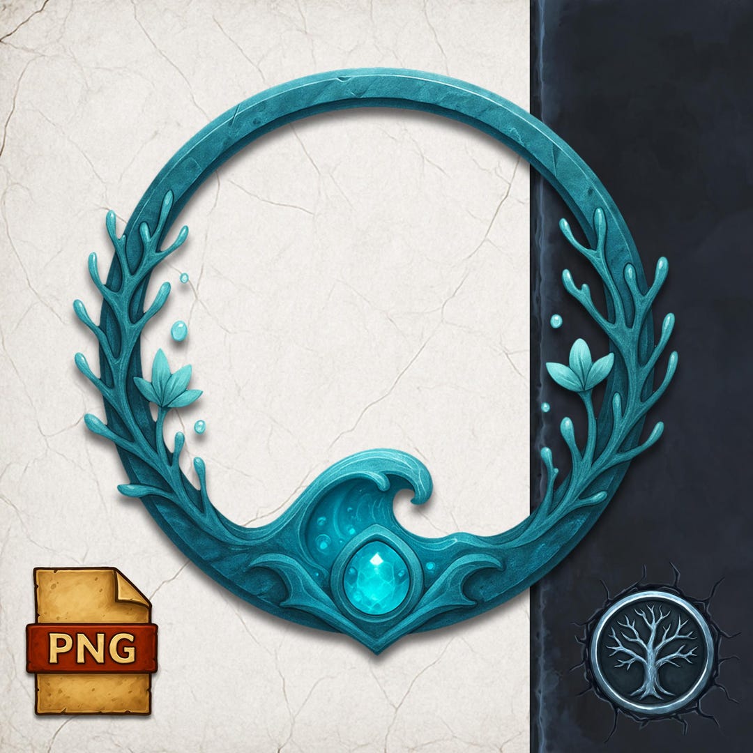 Tideborn Border – Fantasy RPG Frame for Character Portraits ...