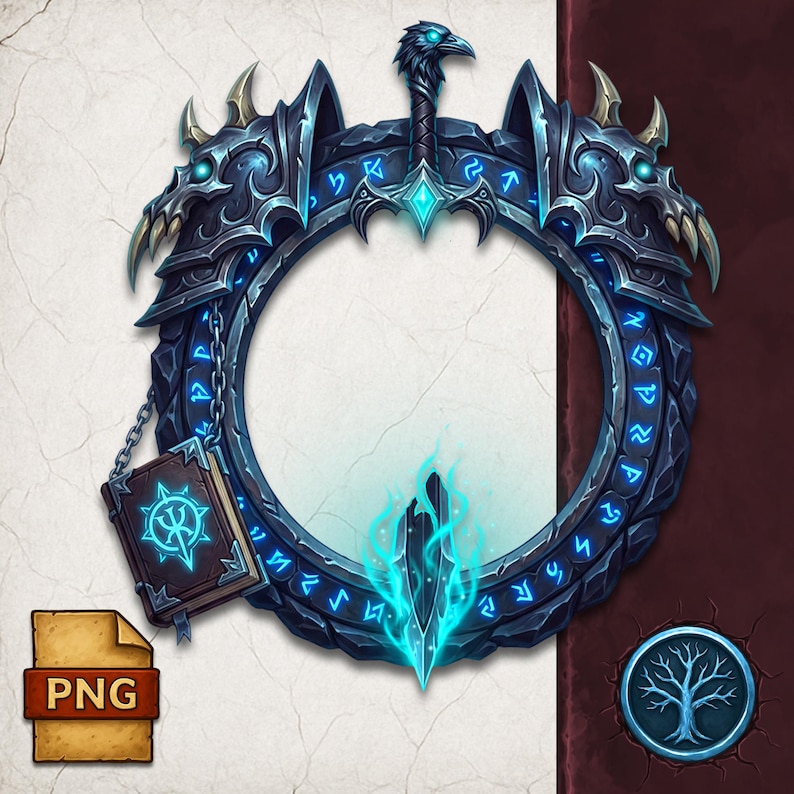 Warlock Cursed Blade Token Border: for Dnd 5e Character Portraits - Etsy