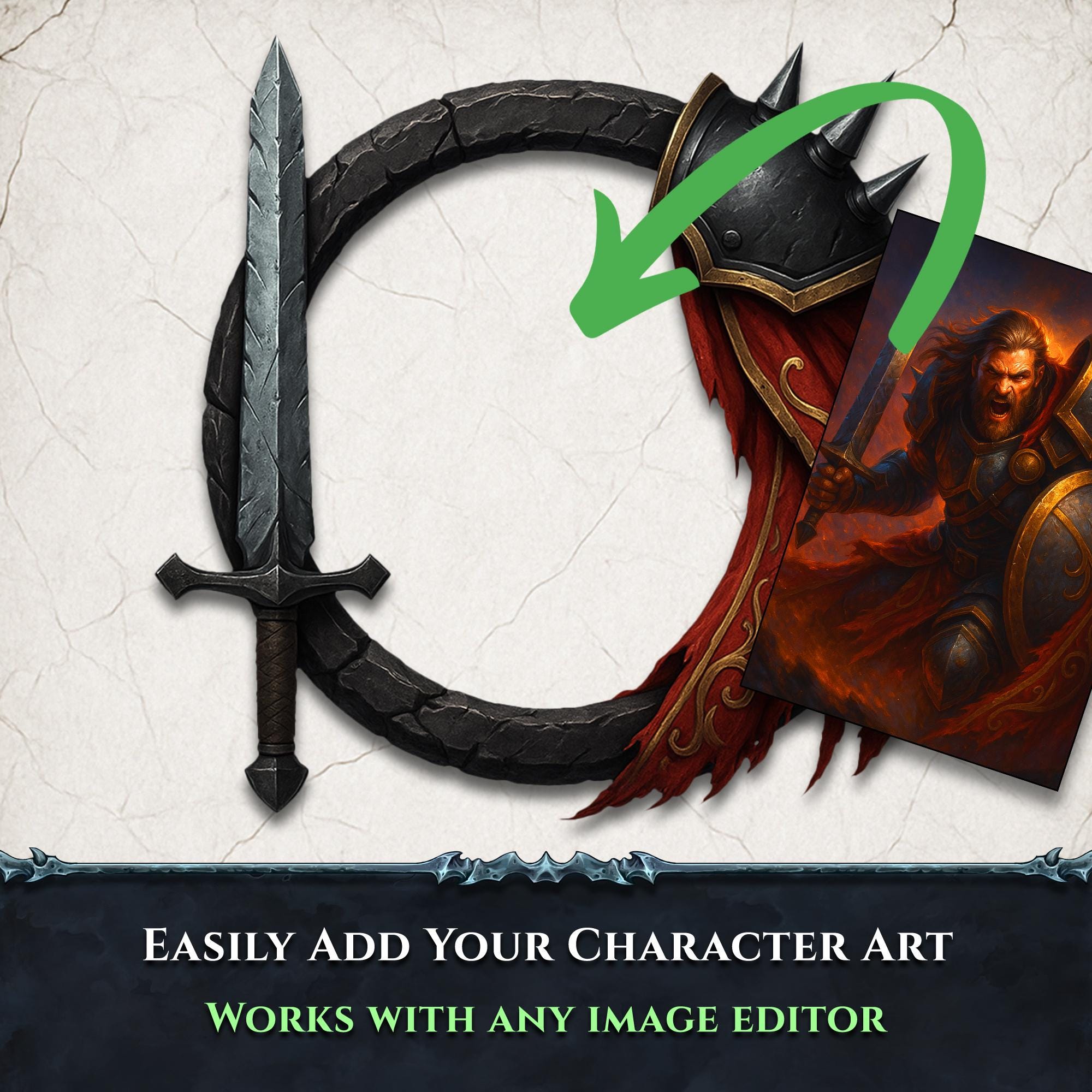 Warrior Paladin Token Border for Dnd Character Portraits (PNG Files ...