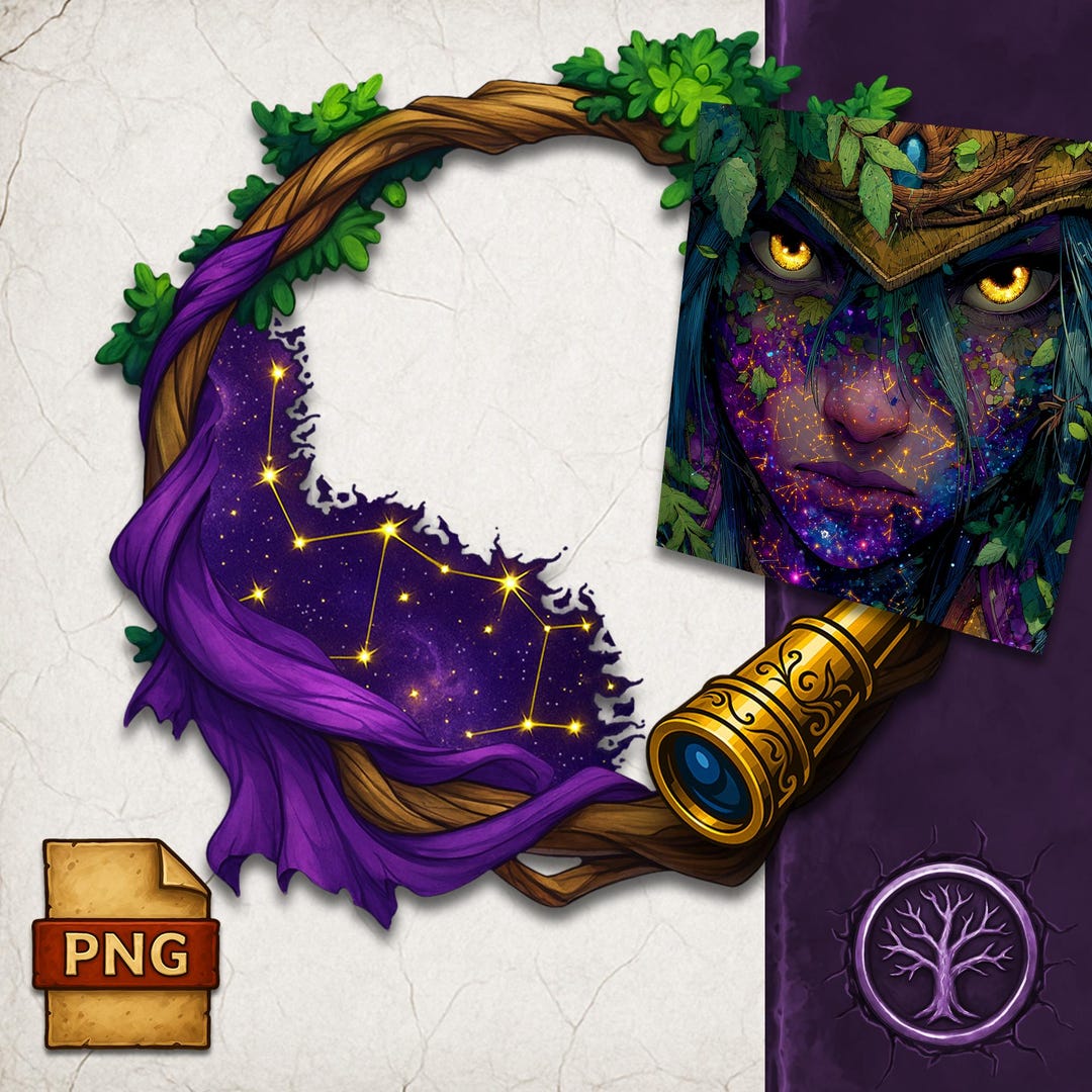 Druid Circle of Stars Token Frame: Dnd Character Portraits (PNG) - Etsy