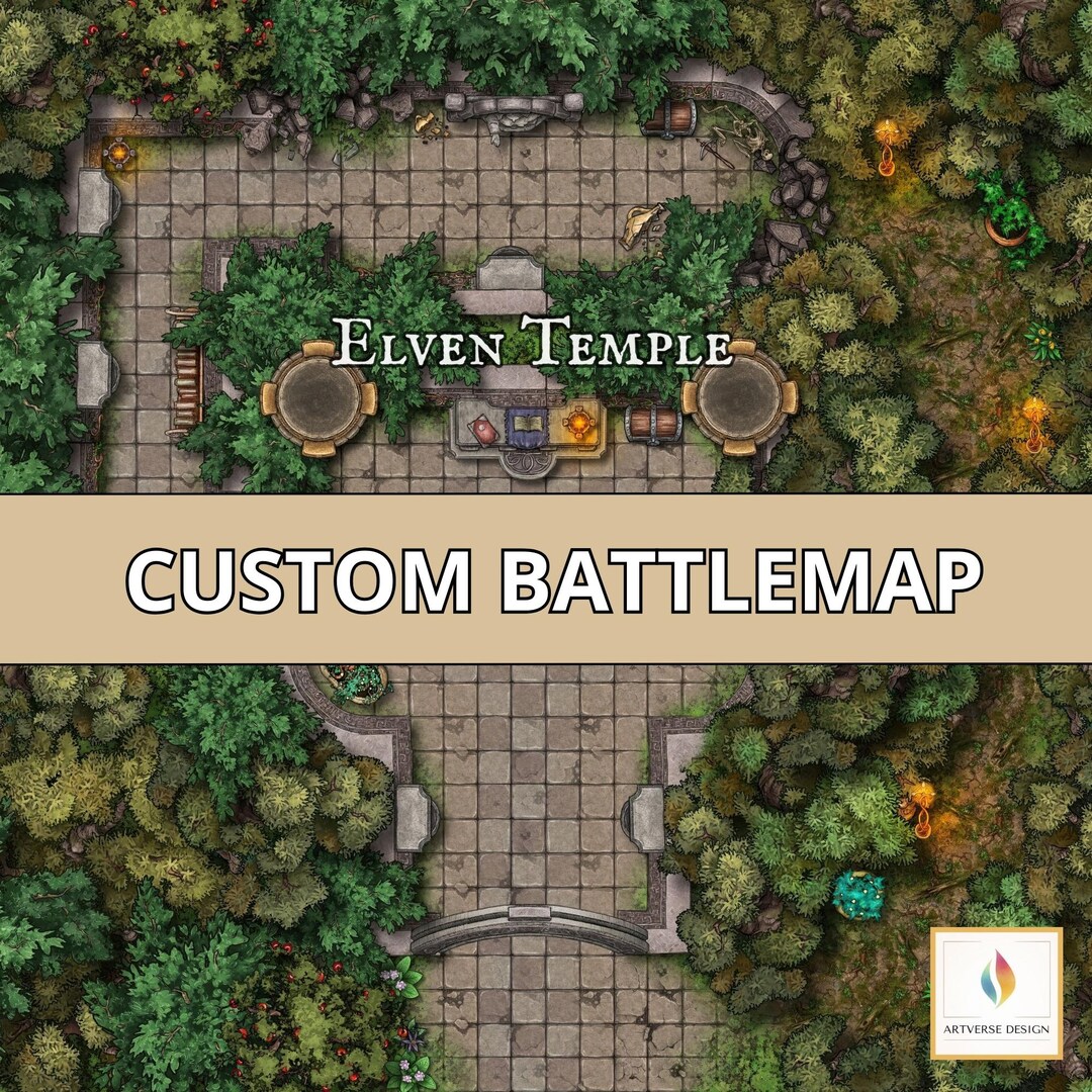 Custom Dnd Battlemap With Grid for Dungeons and Dragons - Etsy