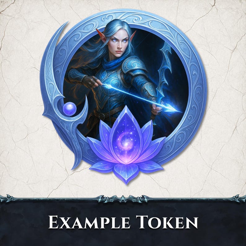 Dnd Race Token Borders: VTT Character Portrait Frames (PNG Digital ...