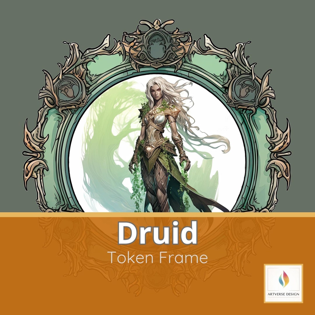 Druid Digital D&D Border Frame Token SVG PNG Dungeons and - Etsy Australia