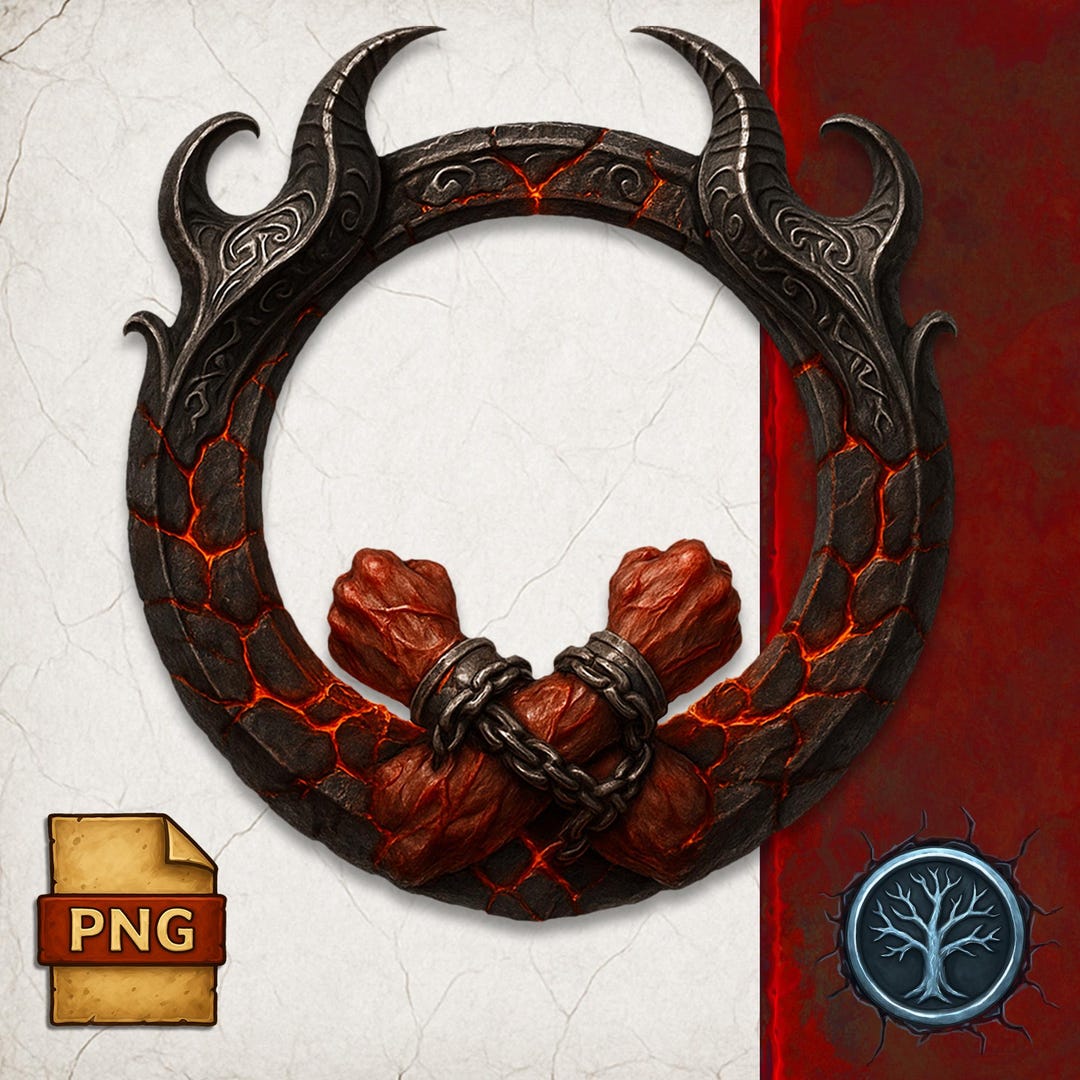 Fiend Token Border, Demon Frame, D&D Character Portrait (PNG) - Etsy UK