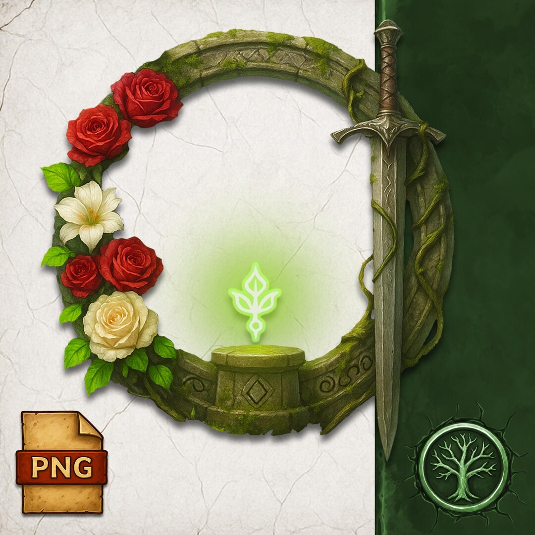 Knight Token Border: Dnd Character Portraits (PNG Files, Digital ...