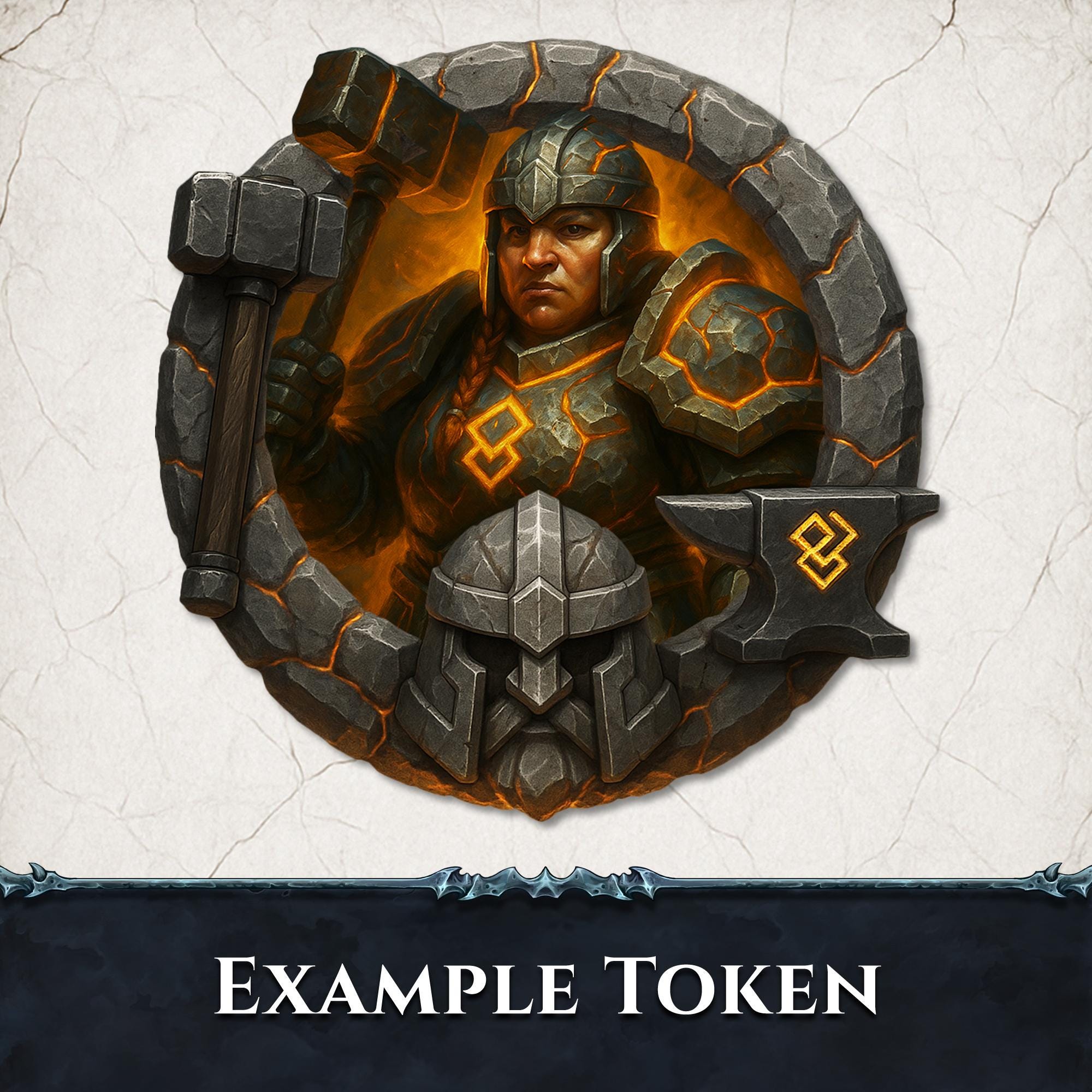 Dwarf Token Border: Dnd Dwarven Character Portrait Frame (PNG Files ...